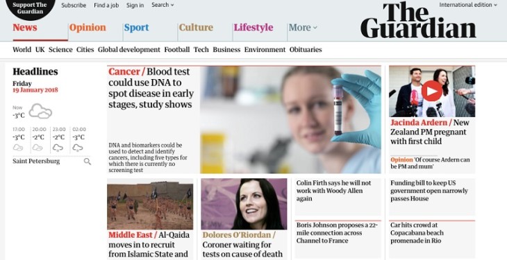 Новый логотип The Guardian: классика и экономия